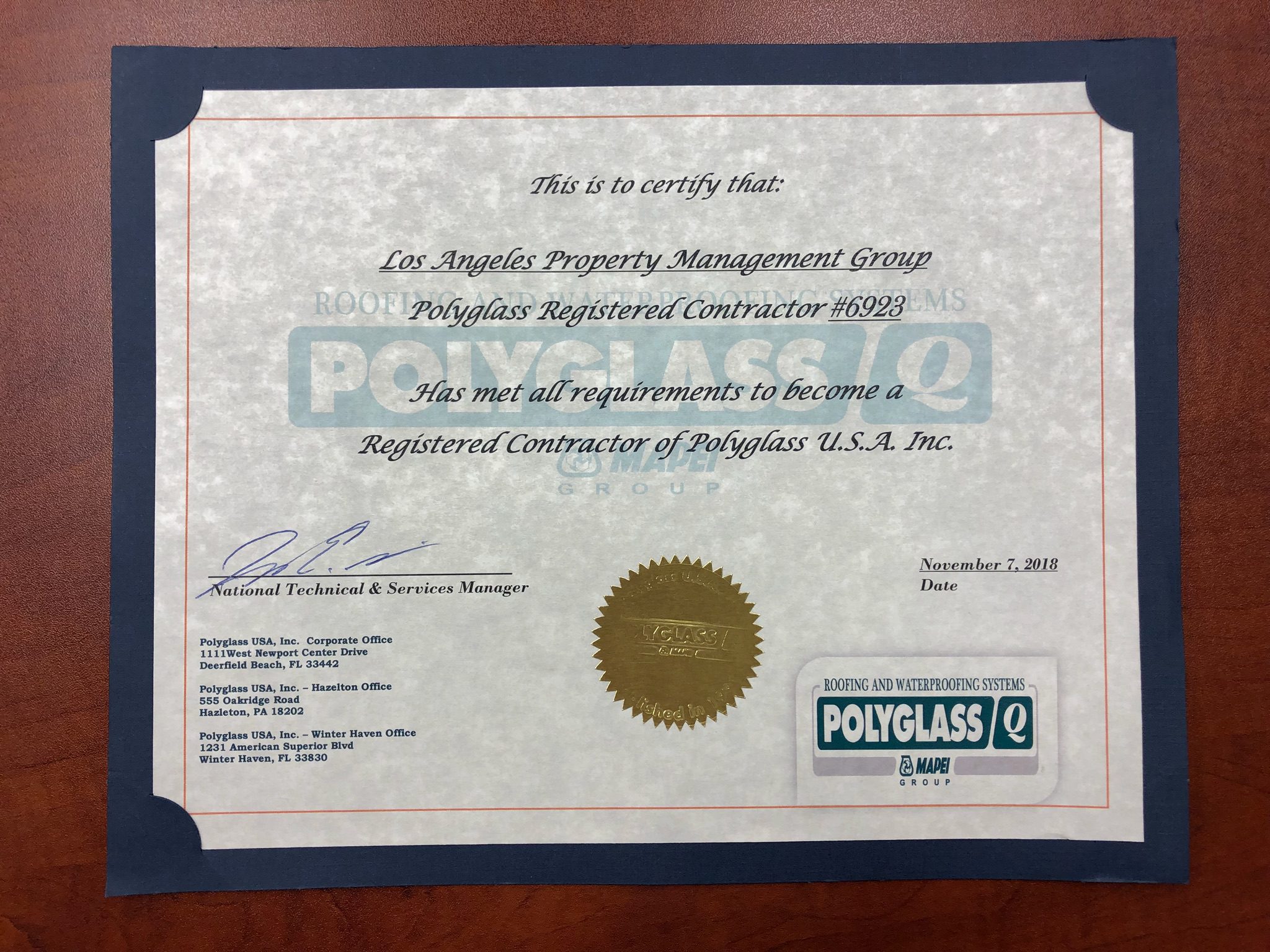 A Meaningful Guarantee: LAPMG’s Polyglass Registered Contractor ...
